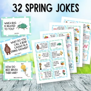 Spring Jokes for Kids, Lunchbox Notes Printable, Lunchbox Jokes, Kids ...