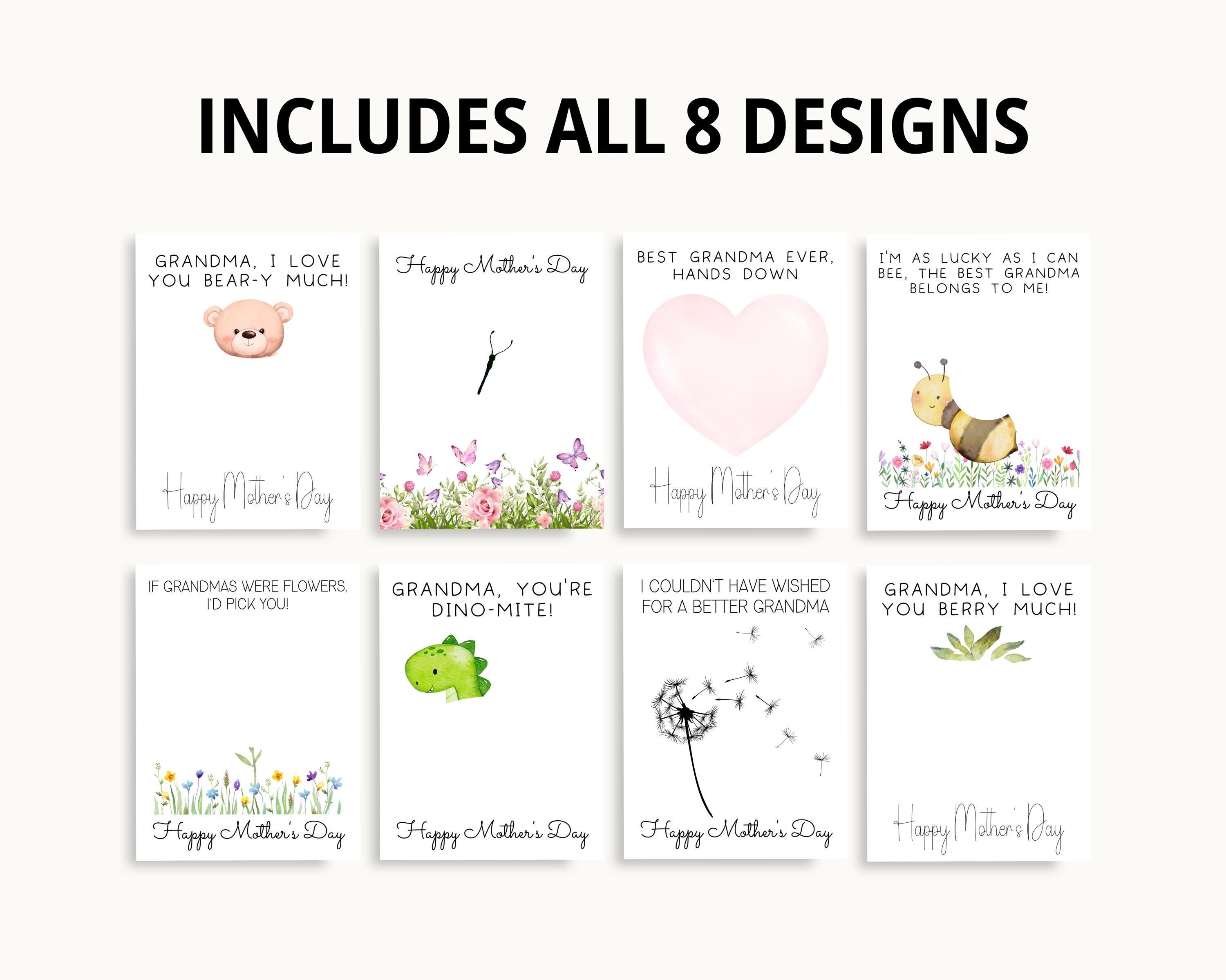 Grandma Mother's Day Handprint Card, Grandma Handprint Art, Printable ...