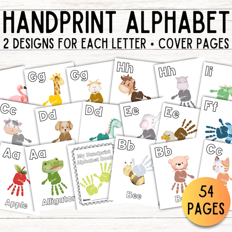 Handprint Alphabet - Etsy