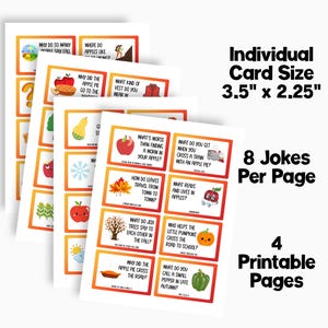 32 Fall Lunch Box Notes for Kids Printable, Kids Lunchbox Jokes, Lunch ...
