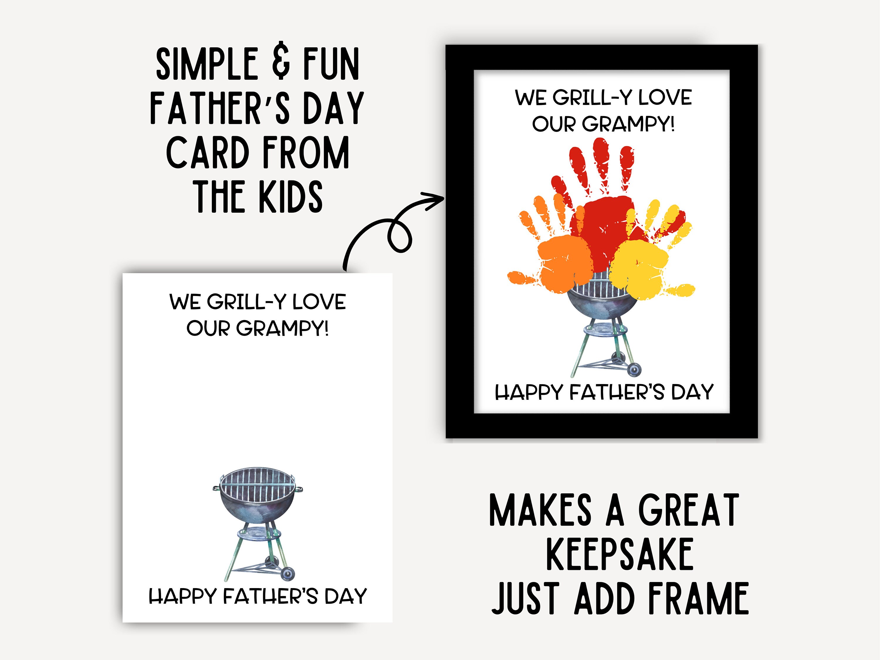 Grampy Fathers Day Handprint Craft, Handprint Father's Day Gift for ...