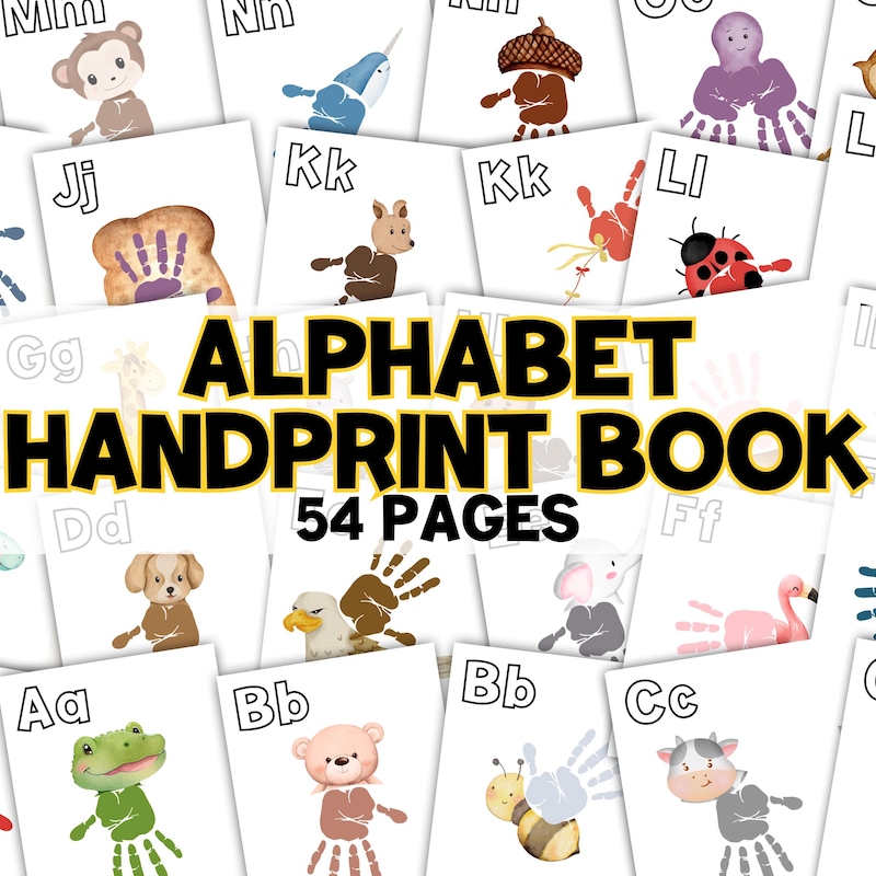 Handprint Alphabet - Etsy