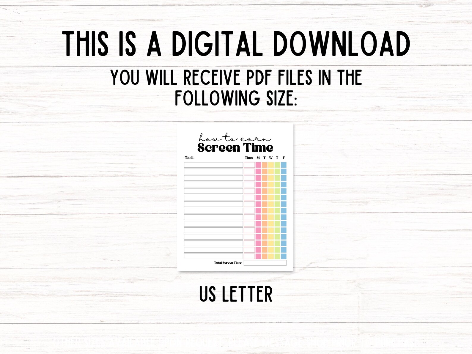 How to Earn Screen Time, Screen Time Bucks, Editable Screen Time ...