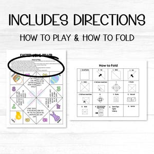 Easter Joke Teller Printable: Kids' Fortune Teller Game (PDF) - Etsy