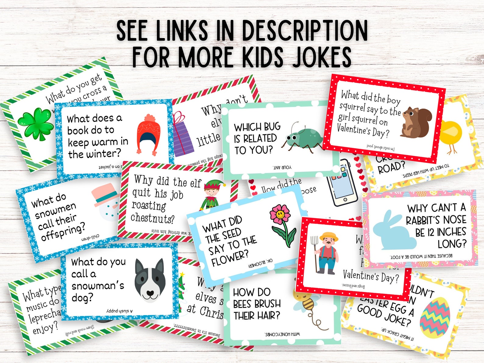 Winter Jokes for Kids, Printable Lunchbox Notes, Joke Cards for Kids ...