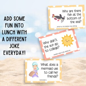 Summer Jokes for Kids Lunchbox Notes, Lunchbox Cards, Printable Lunch ...