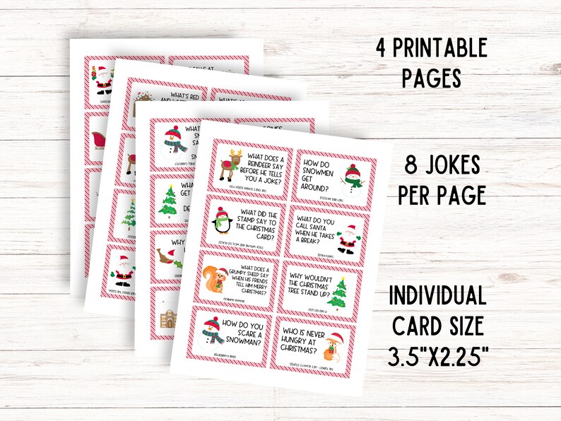 Christmas Jokes Printable, Christmas Cracker Jokes, Lunchbox Jokes for ...