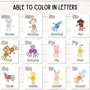 Handprint Alphabet Book, Alphabet Handprint Book, Handprint Art ...