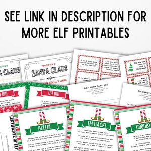 Editable Elf Note Cards, Printable Elf Note Template, Personalized ...
