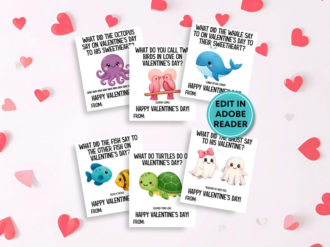 Editable Joke Valentines Cards for Kids, Joke Valentine's Day Cards ...
