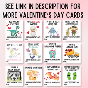 Joke Valentines Day Cards Printable, Kids Valentines Day Jokes Cards ...