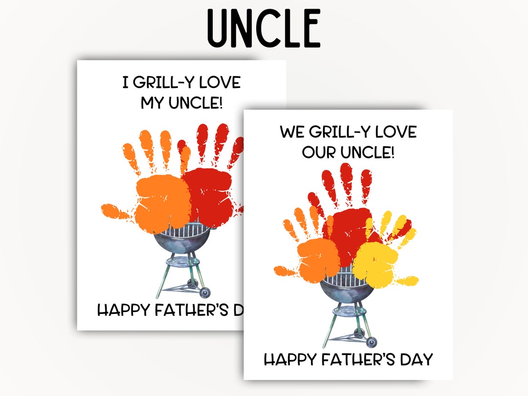 Uncle Fathers Day Handprint Craft, Handprint Father's Day Gift for ...