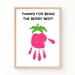 Berry Best Teacher Handprint Gift, Teacher Appreciation Handprint Art ...
