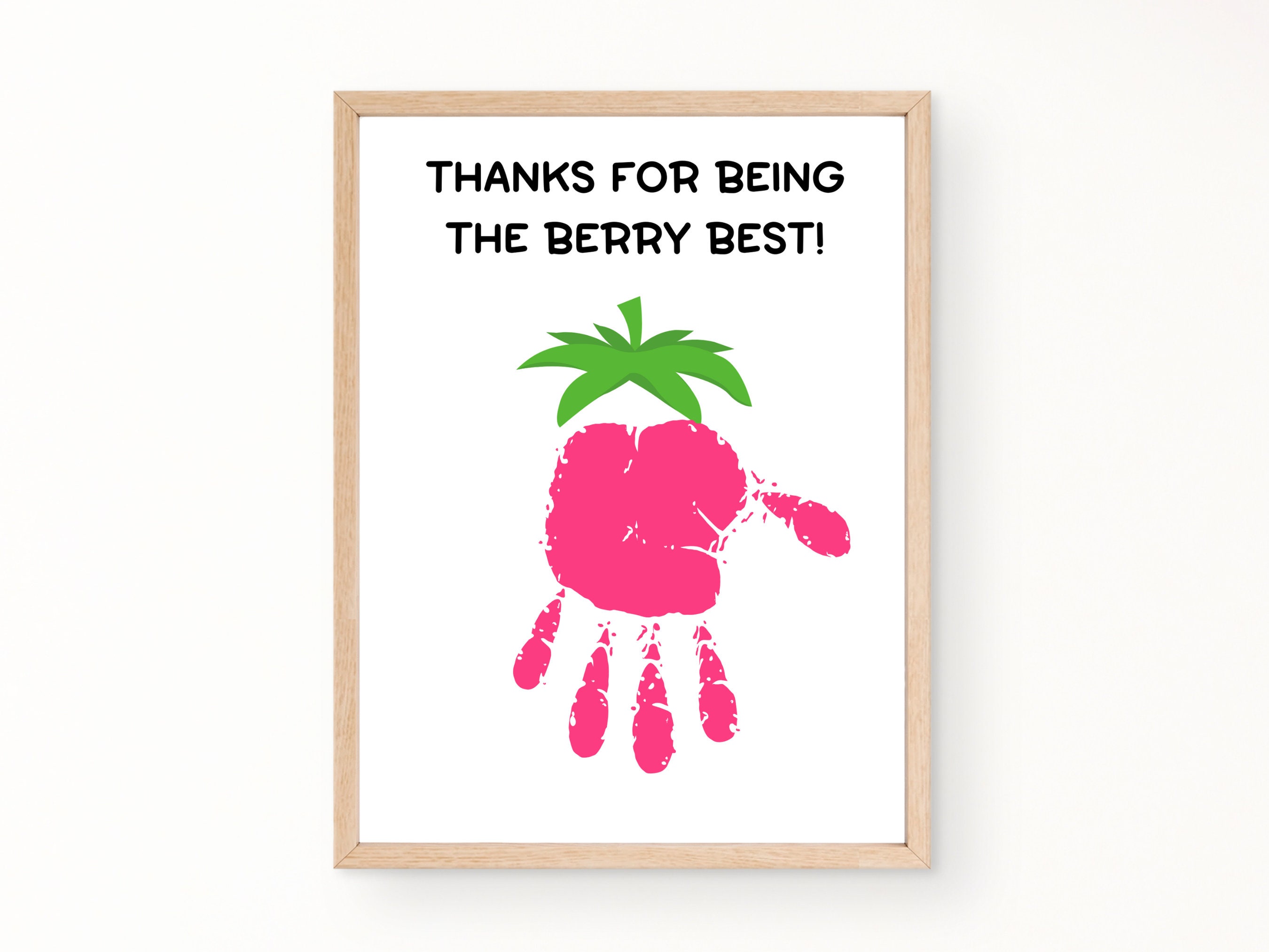 Berry Best Teacher Handprint Gift, Teacher Appreciation Handprint Art ...
