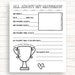 All About My Aunt Printable, Mothers Day Questionnaire, Aunt Mother's ...