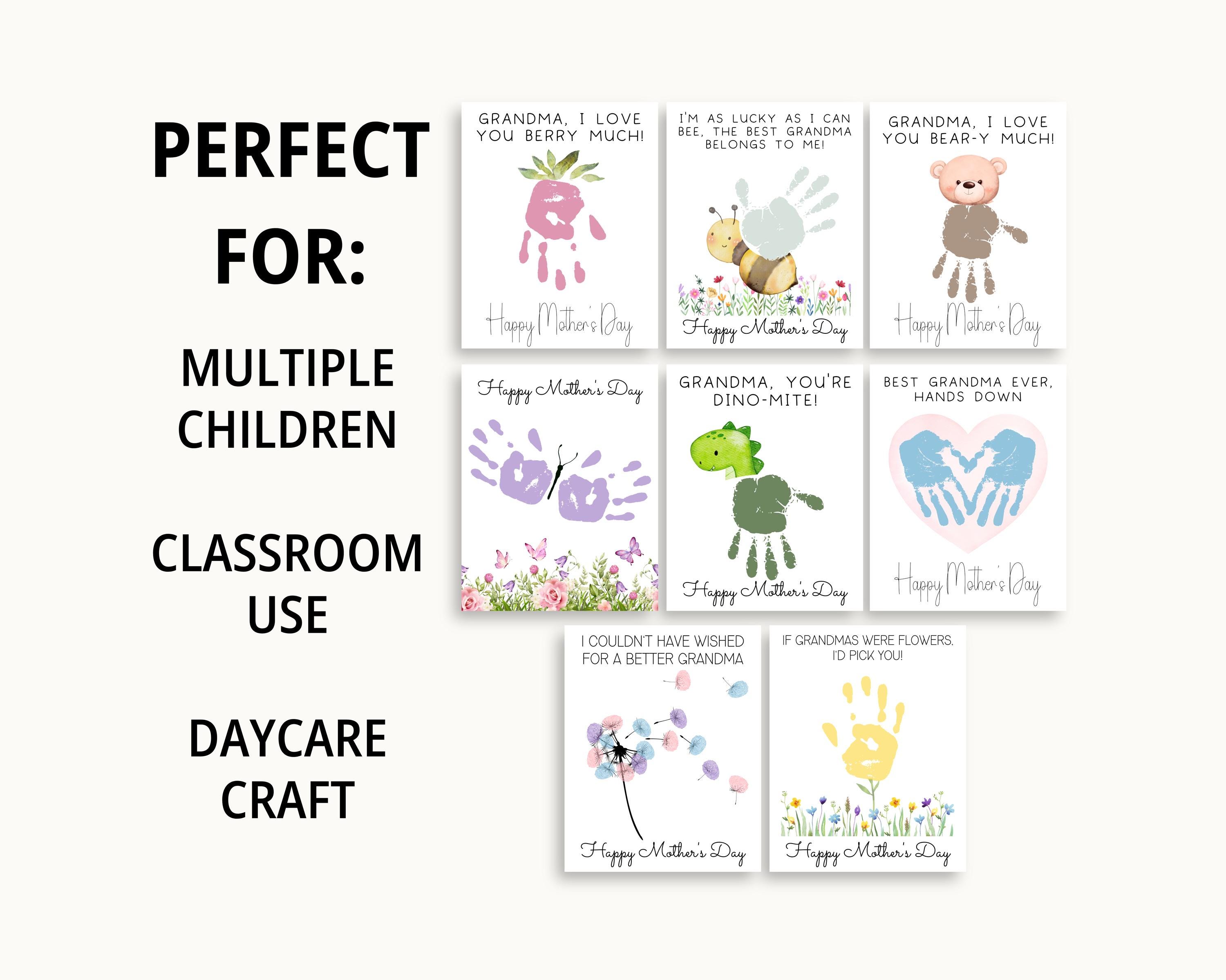 Grandma Mother's Day Handprint Card, Grandma Handprint Art, Printable ...