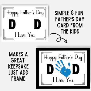 I Love You Dad Handprint Fathers Day, Handprint Gift Dad Fathers Day ...