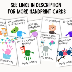 Best Grandma Ever Happy Birthday Handprint Card, Heart Handprint Art ...