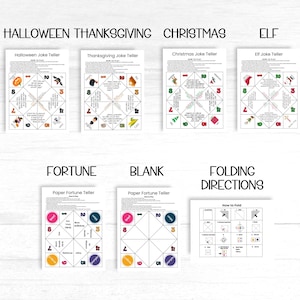 Joke Teller Cootie Catcher Bundle: Seasonal Jokes for Kids (PDF) - Etsy