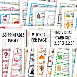 Lunchbox Joke Cards, Kid Lunch Box Note, Funny Jokes for Kids Lunch ...