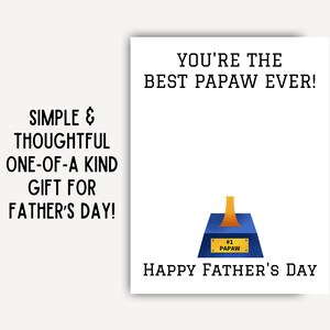 Papaw Fathers Day Gift, Fathers Day Handprint Card, Grandpa Handprint ...