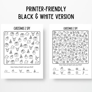 Christmas I Spy Game, Printable Christmas Games for Kids, Holiday Party ...