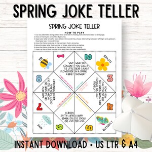 Spring Jokes for Kids Cootie Catcher Paper Fortune Teller - Etsy