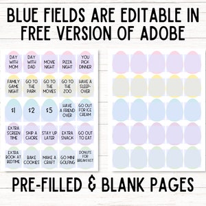 Printable Easter Egg Tokens, Editable Easter Egg Coupon, Easter Egg ...