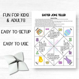 Easter Joke Teller Printable: Kids' Fortune Teller Game (PDF) - Etsy