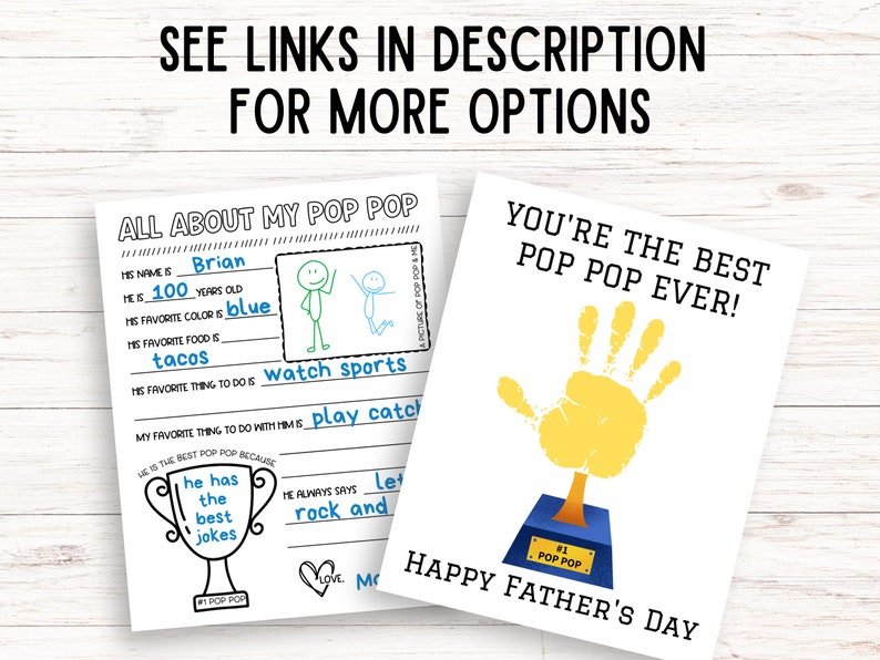 All About My Pops Printable, Fathers Day Printable Gift, Birthday Gift ...
