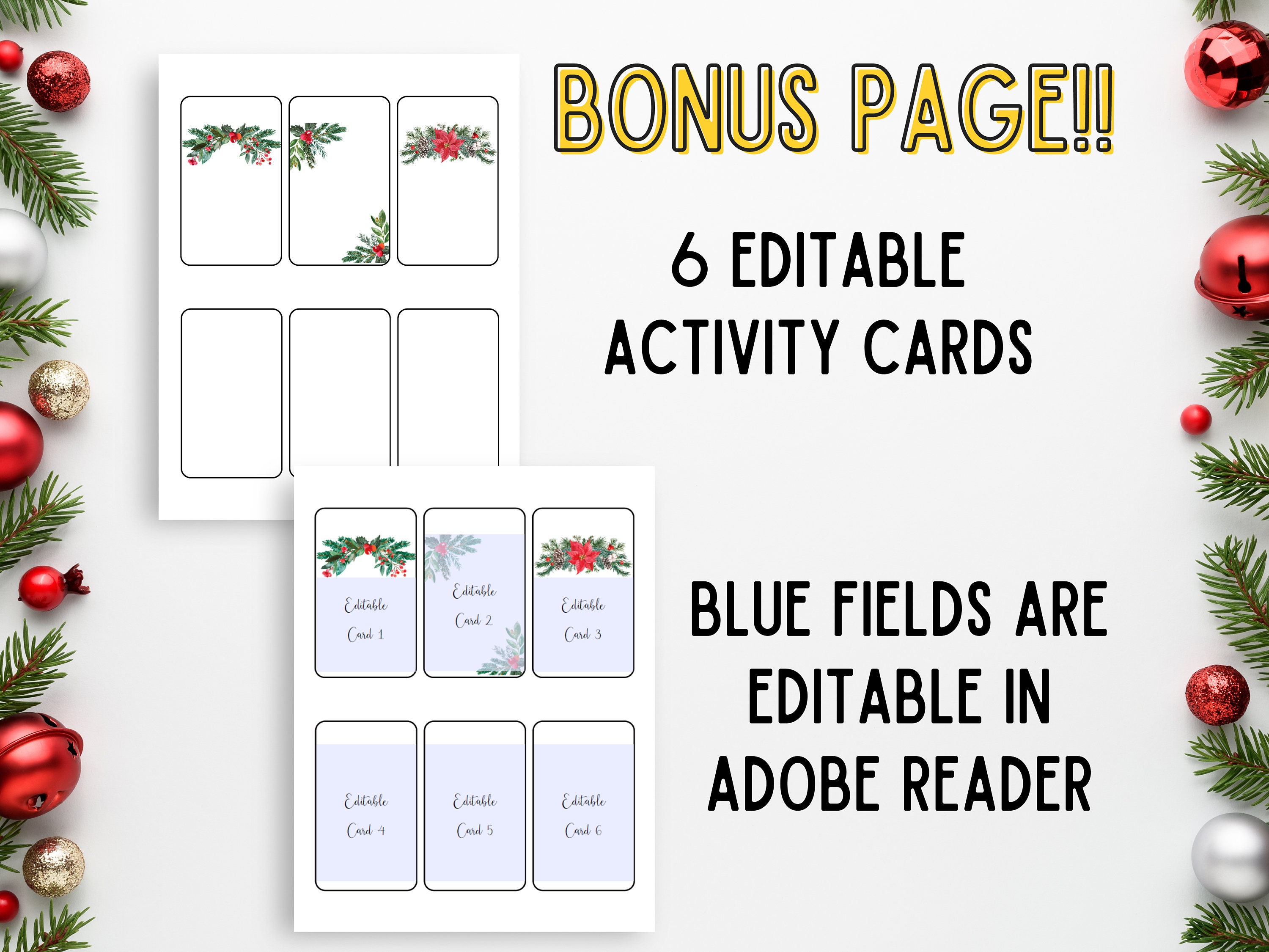 Advent Activity Cards Printable, DIY Advent Calendar, Kids Advent ...