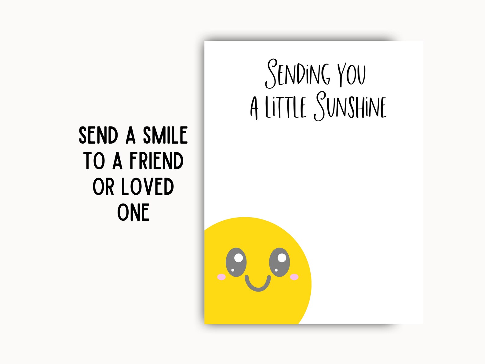 Sending Sunshine Handprint Card: Get Well Soon Gift (PDF) - Etsy