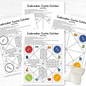 Icebreaker Cootie Catcher Game: Back to School Printable (PDF) - Etsy