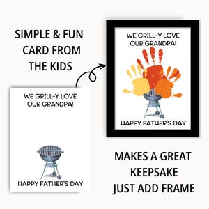 Grandpa Fathers Day Handprint Craft, Handprint Father's Day Gift for ...