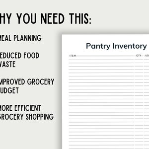 Kitchen Inventory Printable Pantry Inventory Freezer - Etsy