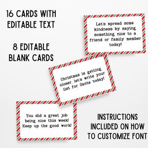 Editable Elf Note Cards, Printable Elf Note Template, Personalized ...