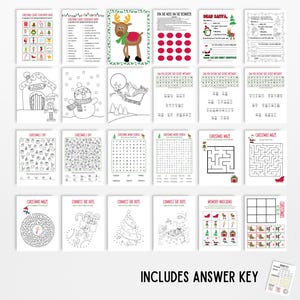 Printable Christmas Activities for Kids, Christmas Activity Sheets ...