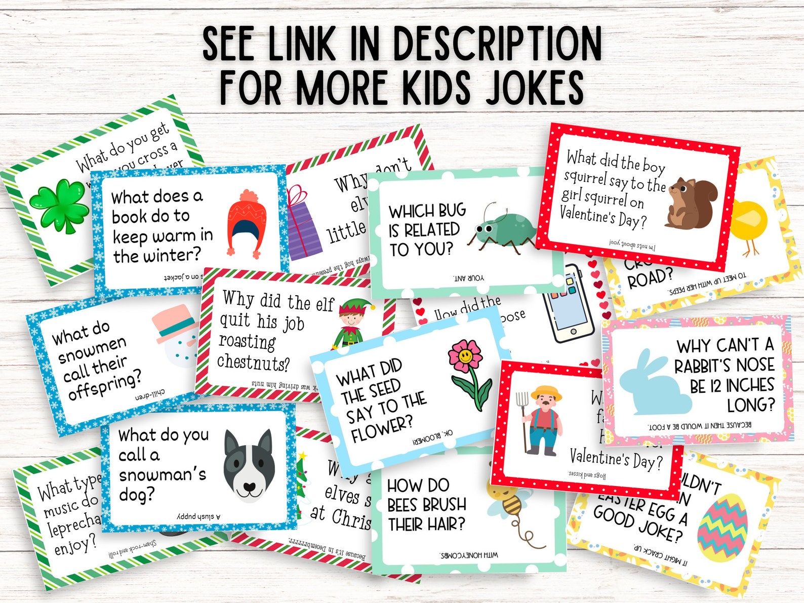Lunchbox Joke Cards, Kid Lunch Box Note, Funny Jokes for Kids Lunch ...