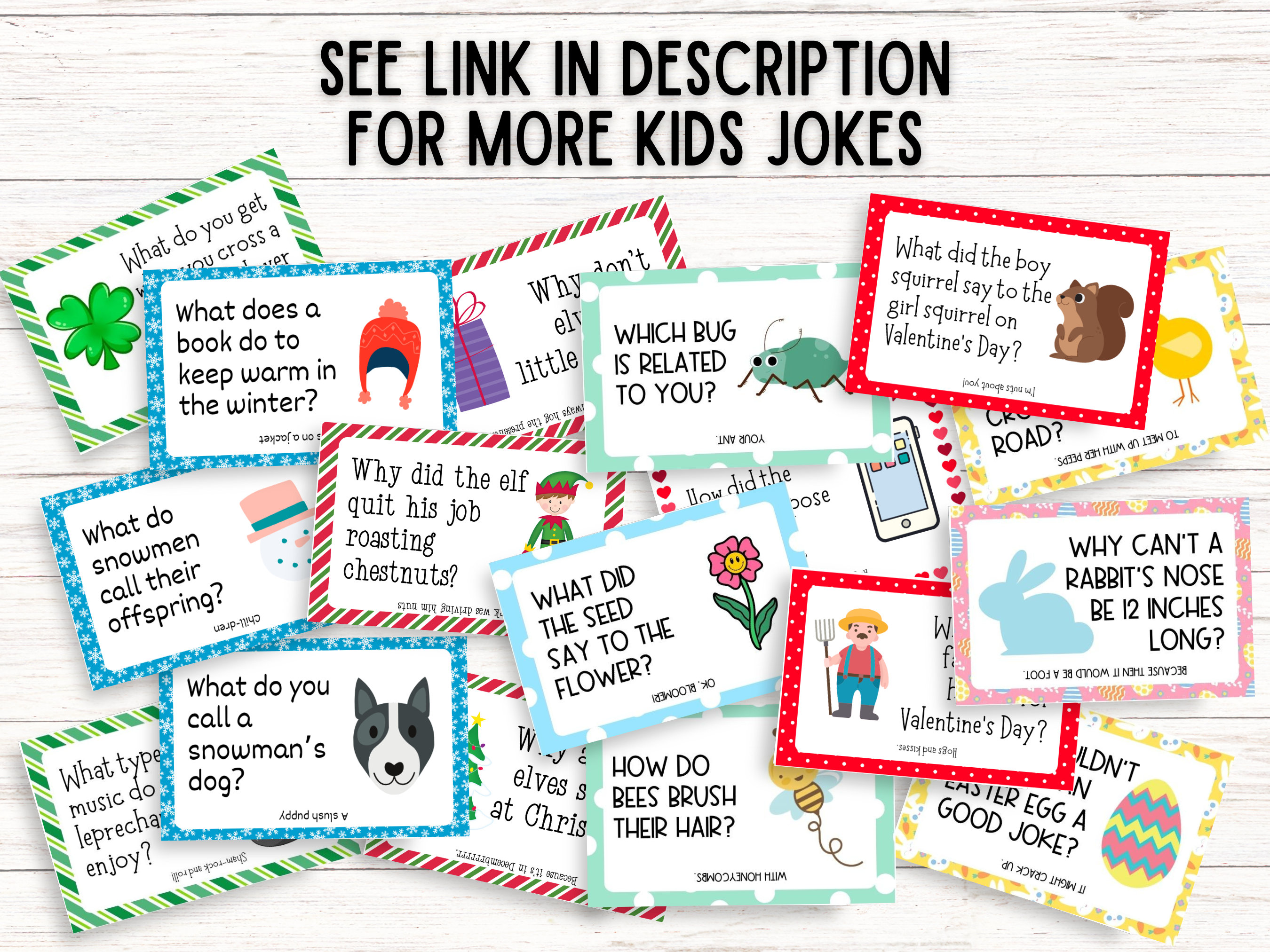 Lunchbox Joke Cards, Kid Lunch Box Note, Funny Jokes for Kids Lunch ...