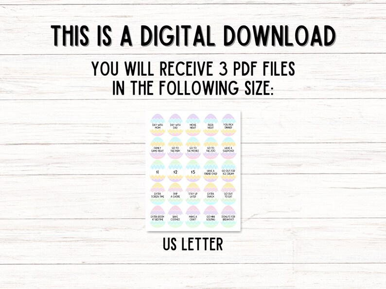 Editable Easter Egg Coupon, Easter Reward Tokens, Printable Easter Egg ...