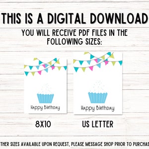 Birthday Handprint Craft Printable Birthday Card, Handprint Art Bundle ...