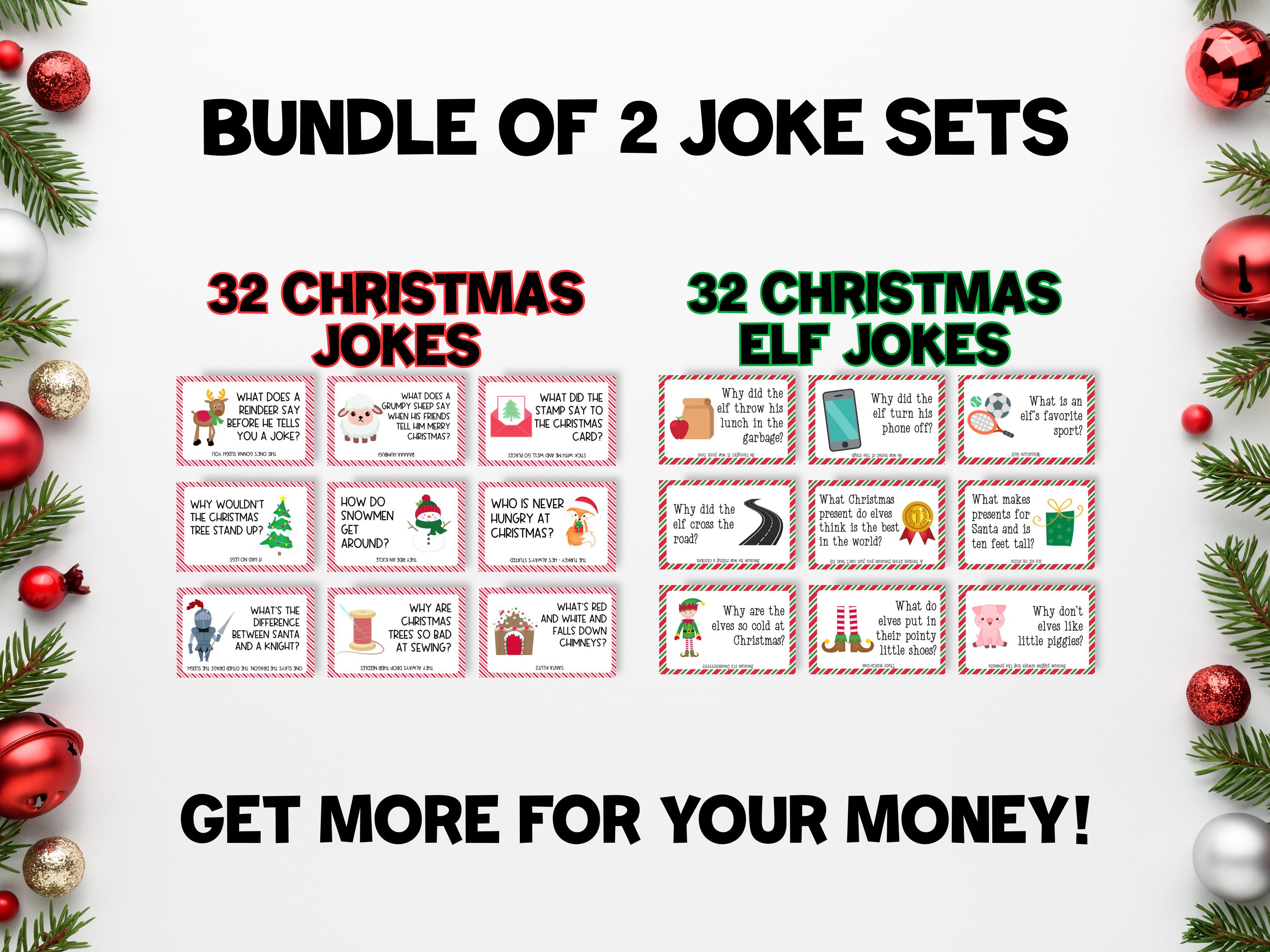 64 Christmas Joke Cards, Christmas Cracker Jokes, Elf Jokes, Advent ...