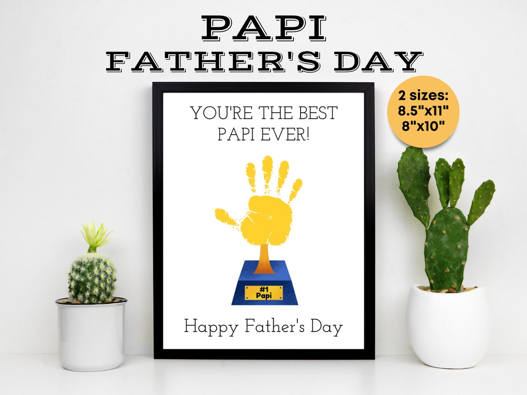 Papi Fathers Day Handprint Printable Papi Gifts for Fathers - Etsy
