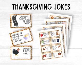 Kids Thanksgiving Lunchbox Jokes - Etsy