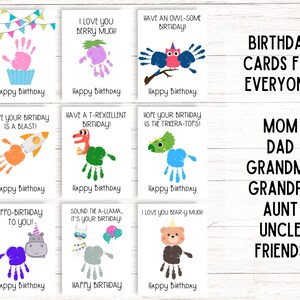 Birthday Handprint Craft Printable Birthday Card Handprint - Etsy