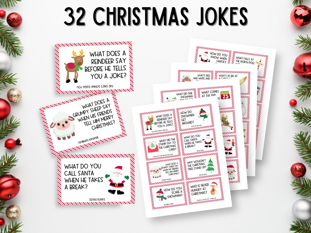 Christmas Jokes for Kids, Printable Lunchbox Jokes, Advent Calendar ...