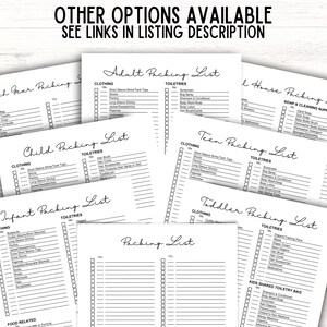 Editable Packing Checklist: Travel Planner PDF (8.5x11) - Etsy