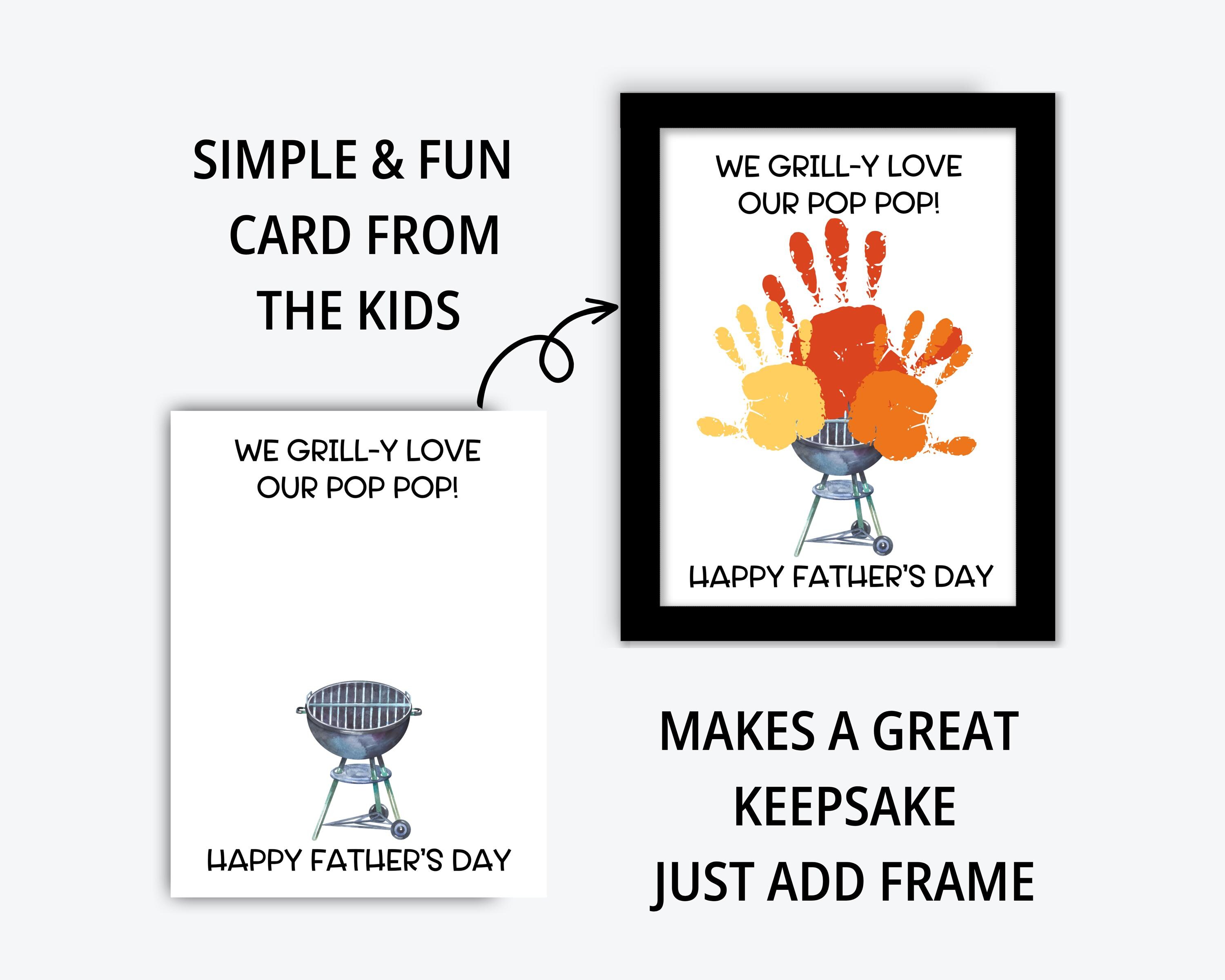 Pop Pop Fathers Day Handprint Craft, Handprint Father's Day Gift for ...