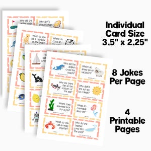 Summer Jokes for Kids Lunchbox Notes, Lunchbox Cards, Printable Lunch ...