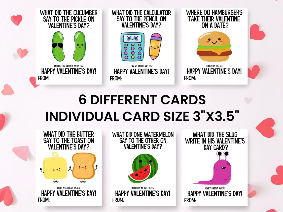 Editable Joke Valentines Day Card, Classroom Valentine Joke Cards for ...